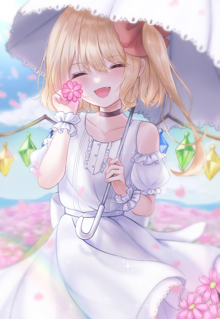 Safebooru - 1girl blonde hair closed eyes facing viewer flandre scarlet highres long hair ...