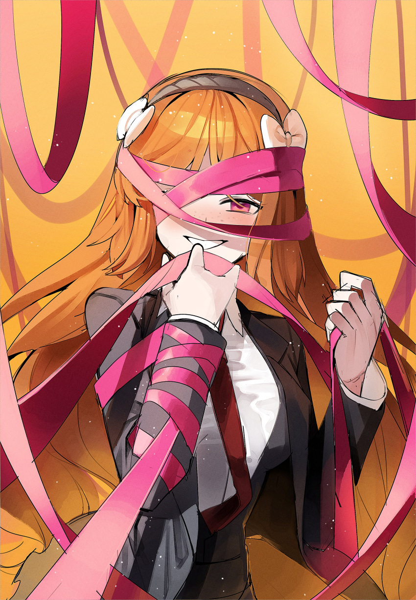 Safebooru - 1girl absurdres black jacket black pants black vest bow ...