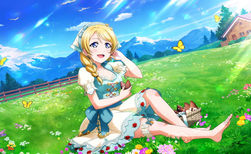 Safebooru - ayase eli blonde hair blue eyes blush dress long hair love live! school idol ...