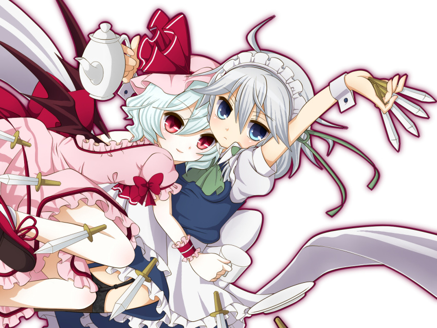 Safebooru - anna (shian) bat wings blue eyes blue hair braid izayoi ...