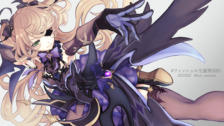 Safebooru - 1girl absurdres bare shoulders bat ornament black footwear black ribbon blonde hair ...