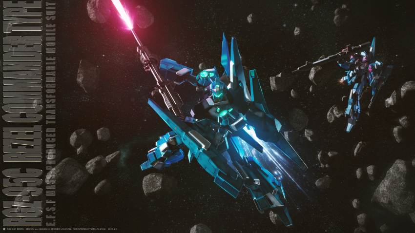 Safebooru - 3d absurdres asteroid beam rifle earth federation energy ...