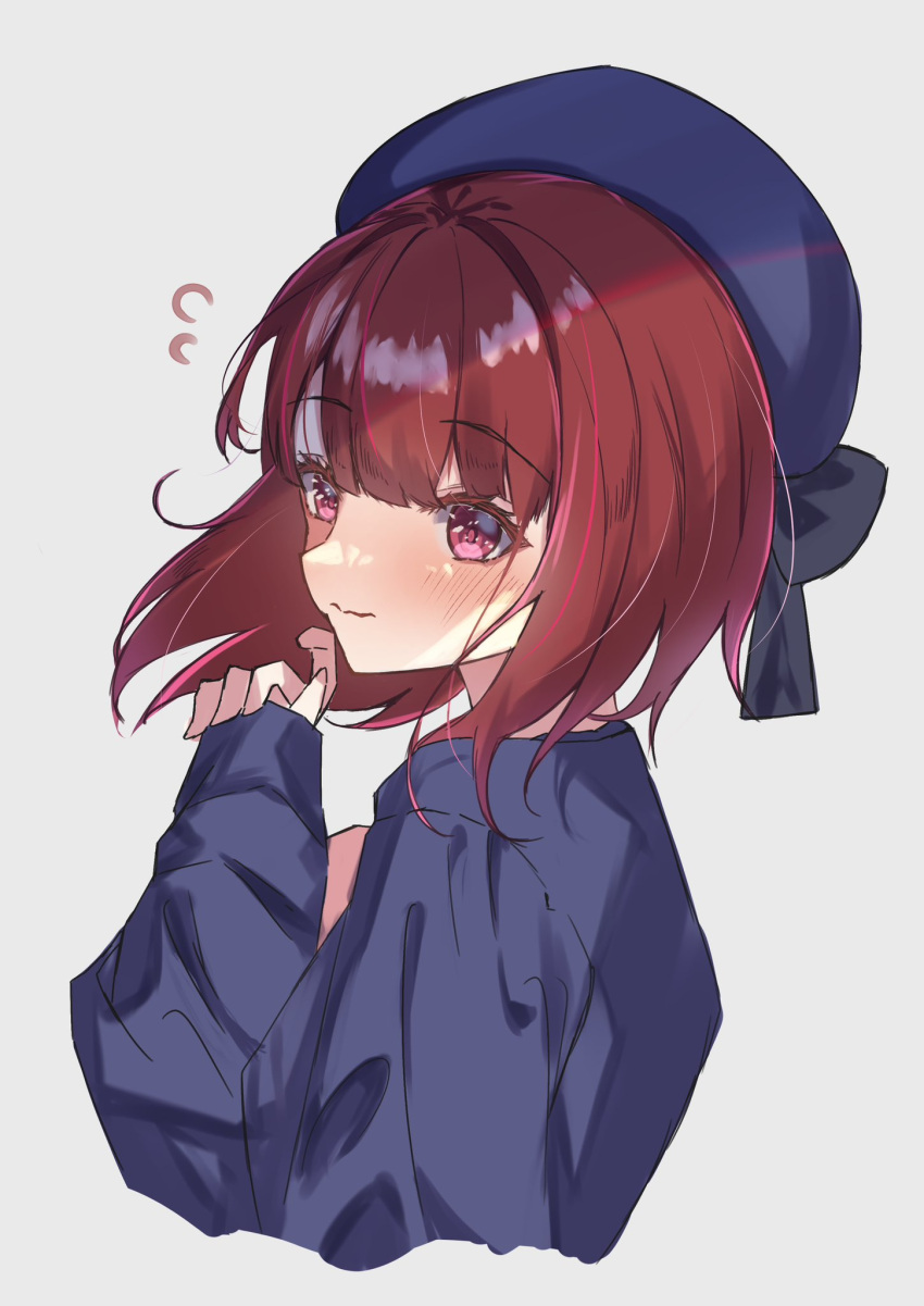 Safebooru 1girl Arima Kana Blue Headwear Blue Jacket Blush Bob Cut