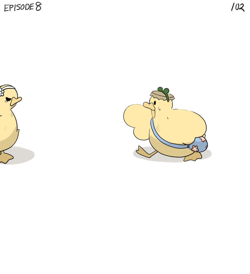 Safebooru - angry bag bird blue bag bottle cap diva (hyxpk) duck duckling english commentary ...