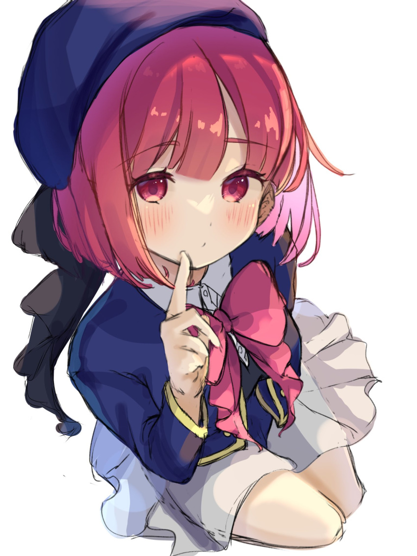 Safebooru 1girl Arima Kana Blue Headwear Blue Jacket Blush Bob Cut