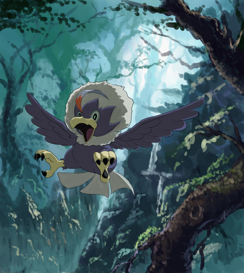 Safebooru - animal focus beak bird black eyes bright pupils flying ...