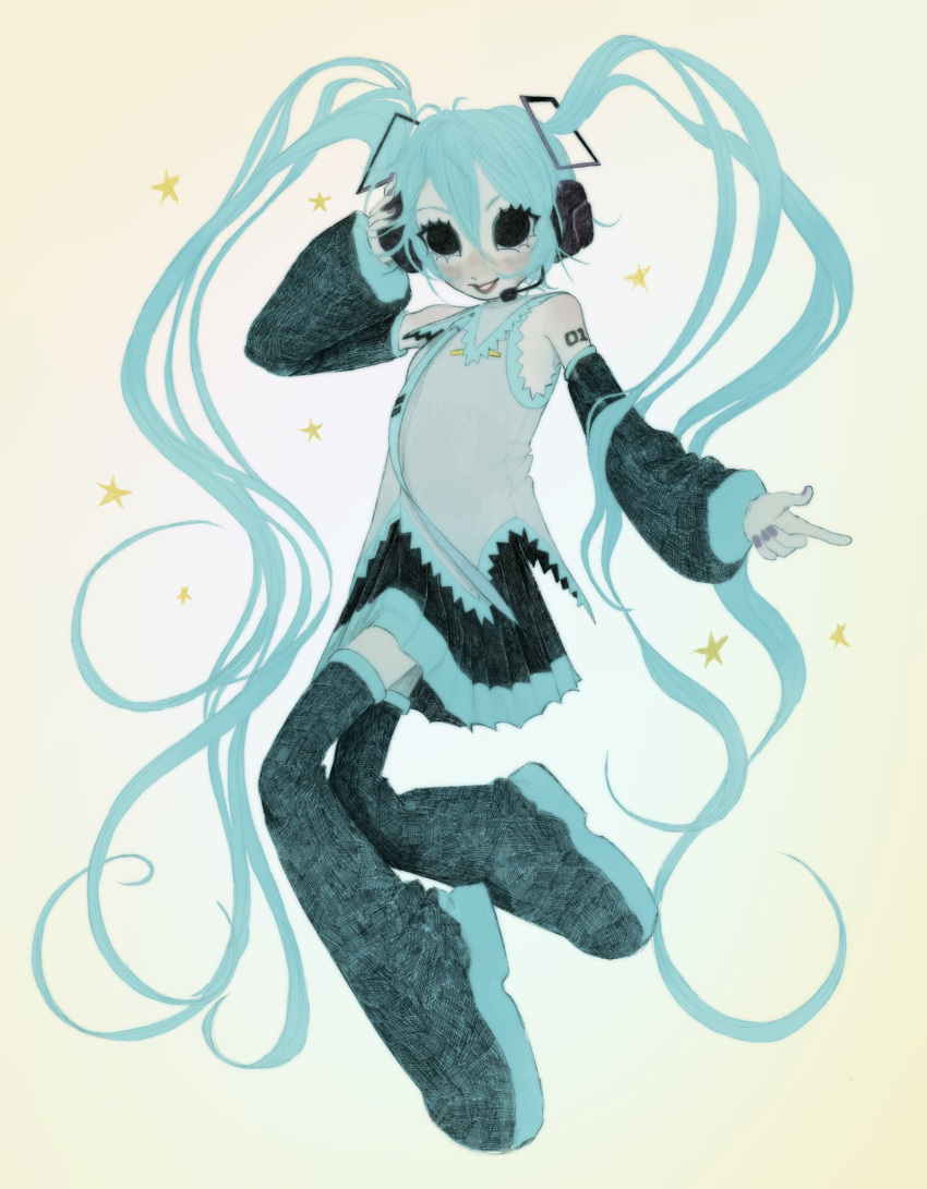 Safebooru - 1girl absurdly long hair aqua hair aqua necktie black eyes black footwear black ...