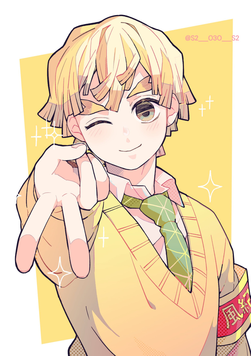 Safebooru - 1boy absurdres agatsuma zenitsu blonde hair brown eyes ...