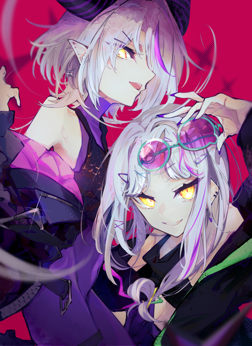 Safebooru - 2girls absurdres alternate costume alternate hair length alternate hairstyle black ...