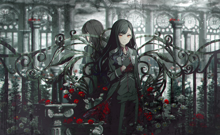 Safebooru - black hair jacket long hair official art project sekai red ...