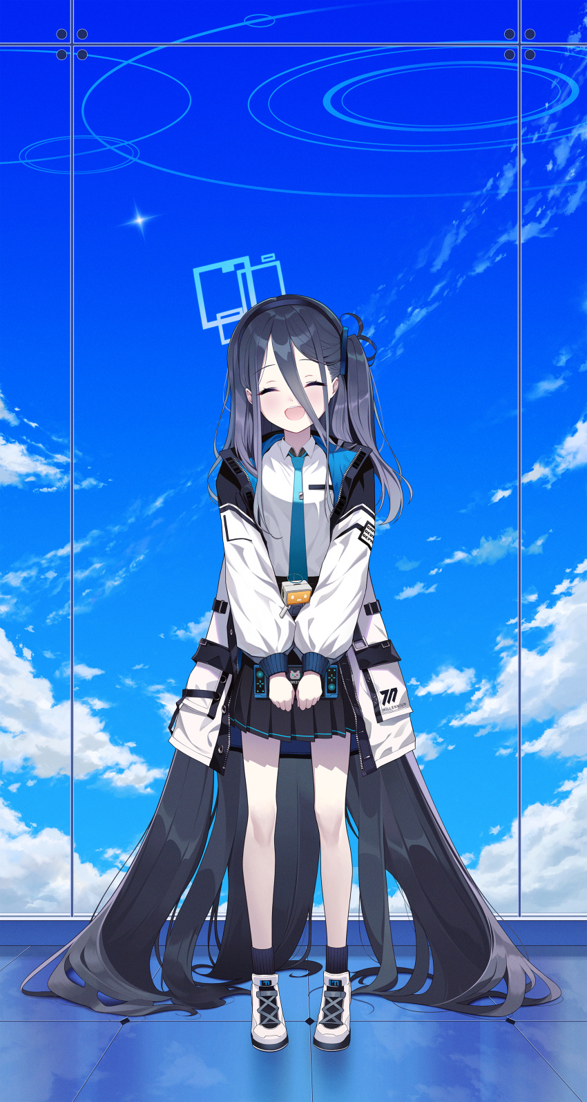 Safebooru - (robot) (blue archive) 1girl absurdly long hair absurdres aris (blue archive) black ...