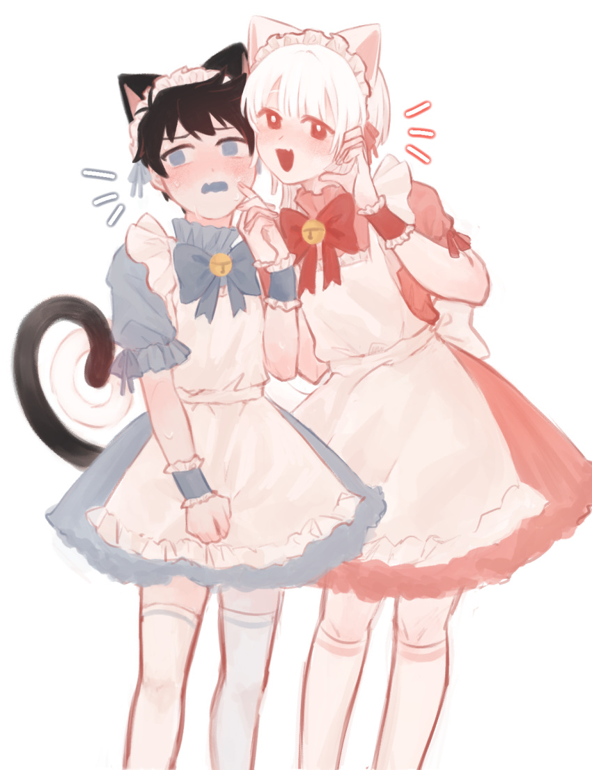 Safebooru - 2boys :d akinashi haru animal ears april fools 2025 cat ear ...