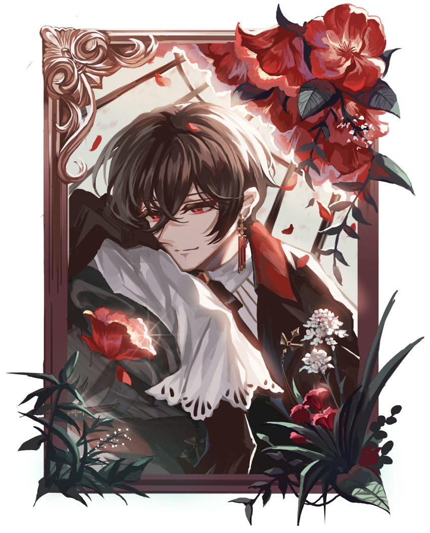 Safebooru - 1boy absurdres arm rest ayn alwyn ayn alwyn (godheim) black ...