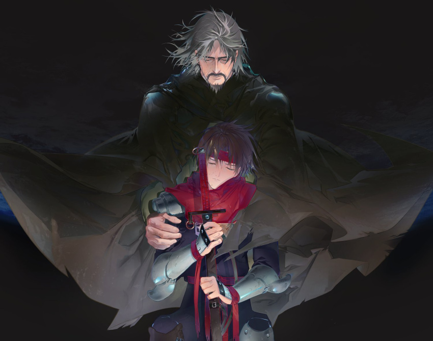 Safebooru - 2boys arc (arc the lad) arc the lad armor beard brown hair ...