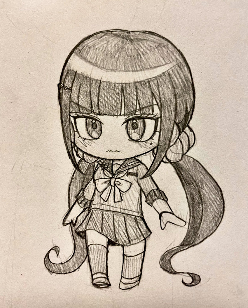 Safebooru - 1girl bow bowtie breast pocket bush chibi danganronpa ...