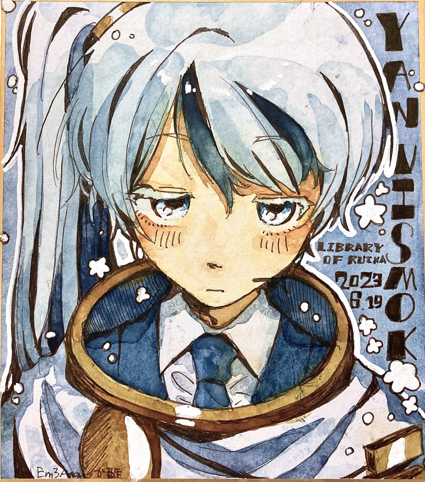 Safebooru - 1boy absurdres black jacket black necktie brooch bush cape character name closed ...