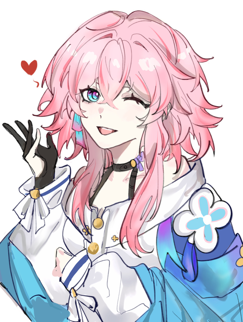 Safebooru - 1girl ;d absurdres archery shooting glove artist request black choker black gloves ...