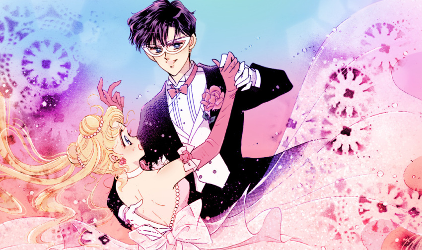 Safebooru - 1boy 1girl bishoujo senshi sailor moon black hair blonde hair chiba mamoru couple ...