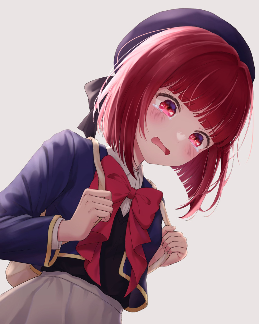 Safebooru 1girl Arima Kana Beret Black Sweater Vest Blue Eyes Blue