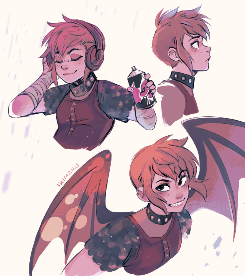 Safebooru - 1girl bandaged arm bandages closed eyes ear piercing from ...