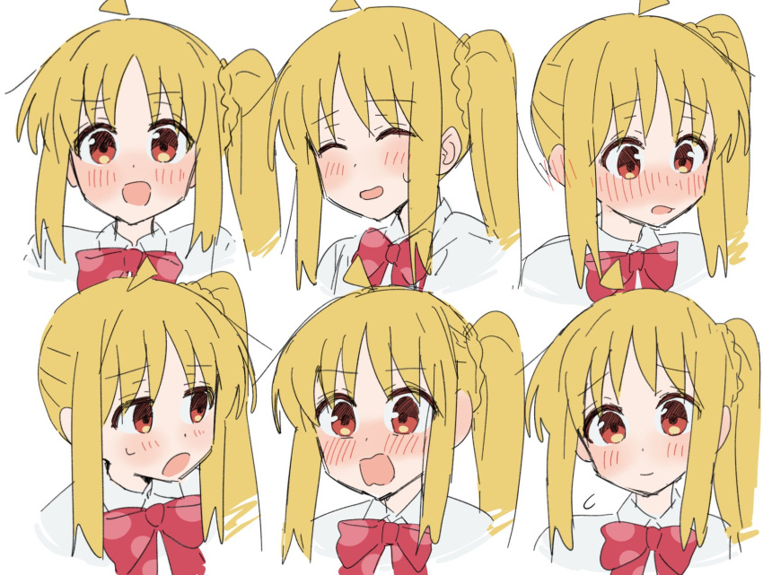 Safebooru - 1girl ahoge asymmetrical hair blonde hair blush bocchi the rock! closed mouth ...