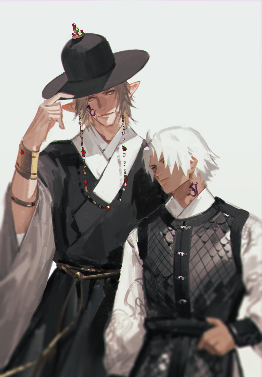 Safebooru - absurdres cowboy shot elezen elf facial tattoo final ...