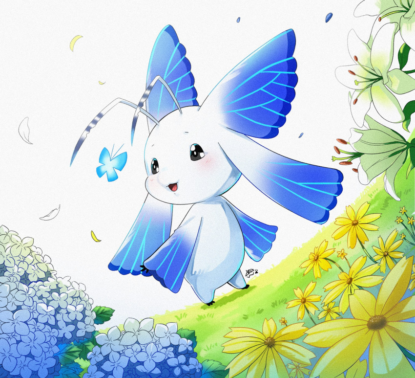 Safebooru - blue butterfly blue flower bug butterfly digimon digimon ...