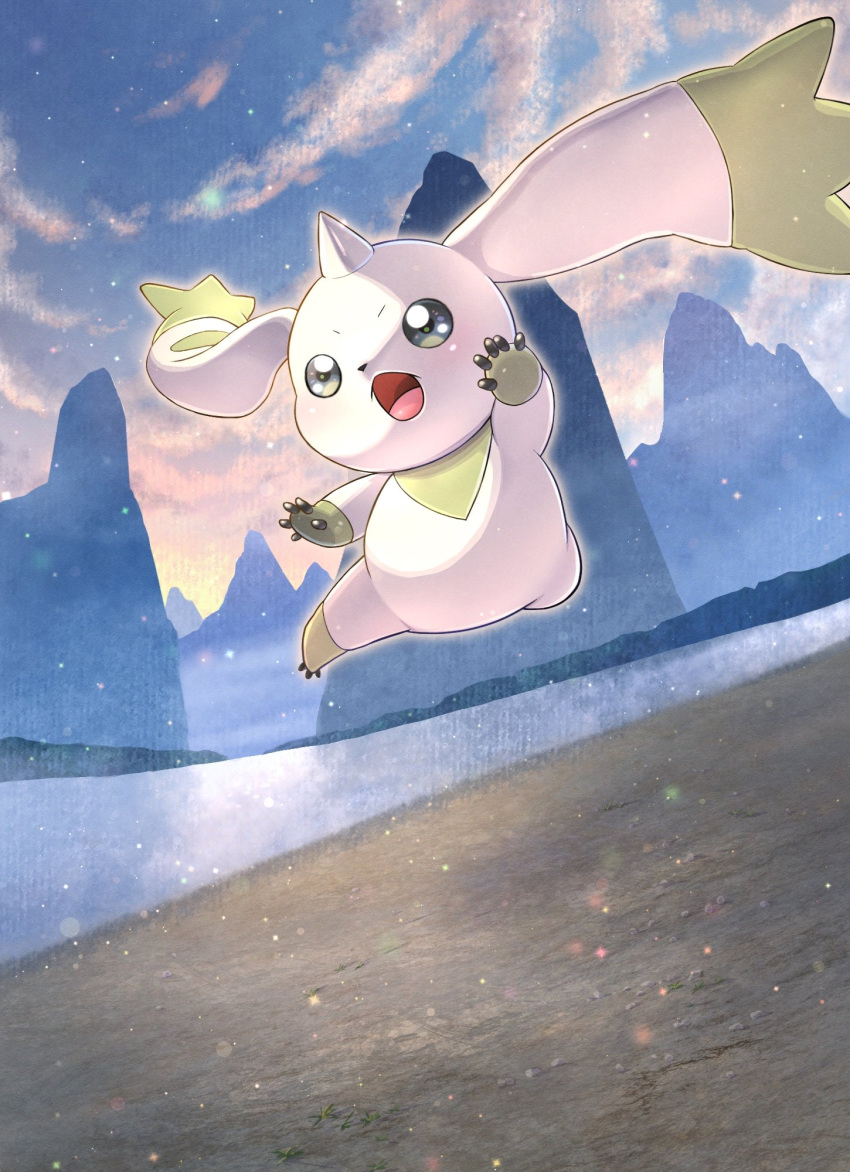 Safebooru - 1other day digimon digimon (creature) flying highres horns ...