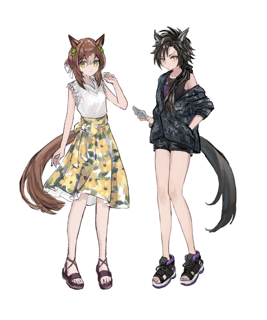 Safebooru - 2girls absurdres air groove (umamusume) alternate costume animal ears black hair ...