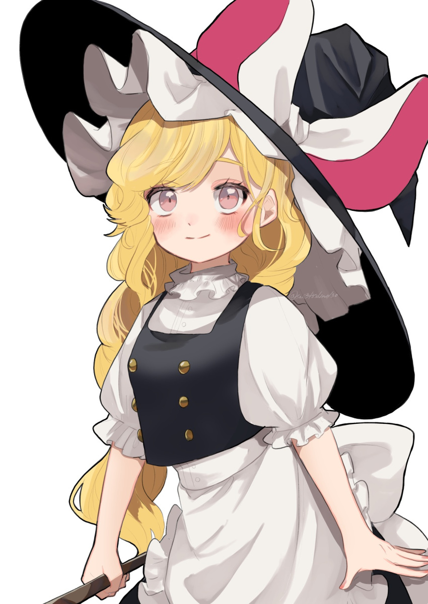 Safebooru - 1girl apron black headwear black skirt black vest blonde hair hat highres kirisame ...