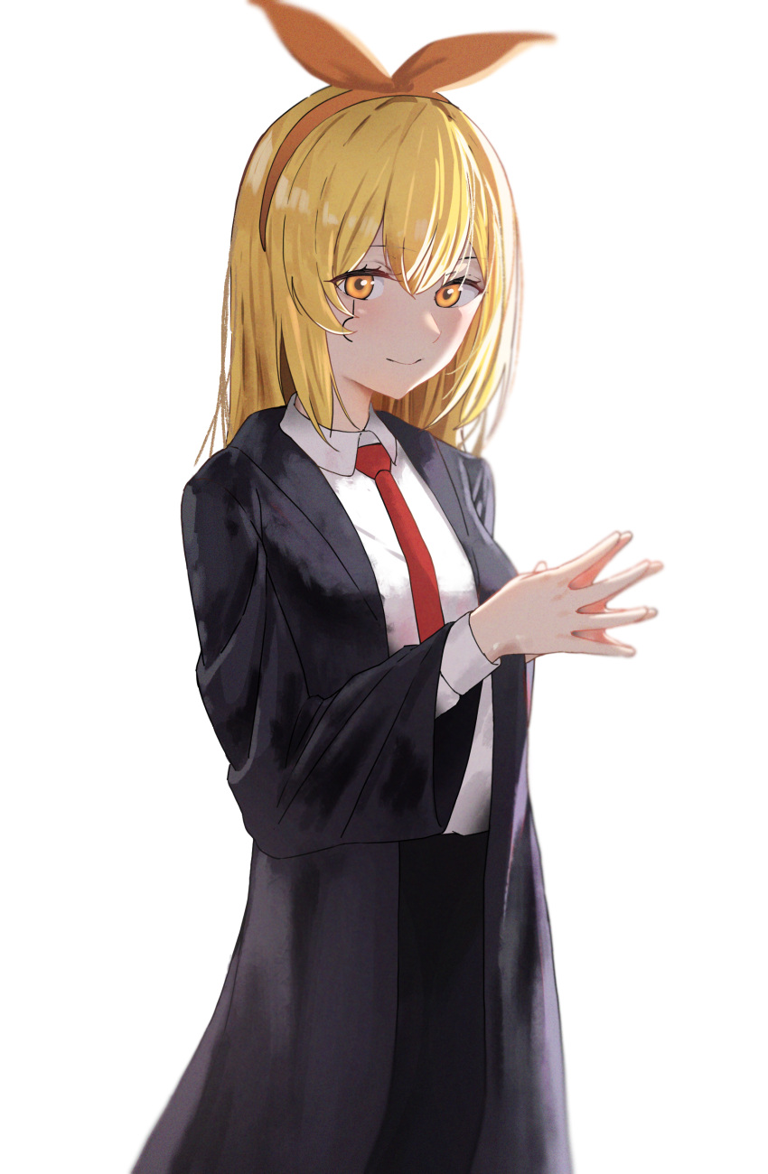 Safebooru - 1girl absurdres black robe blonde hair collared shirt ...