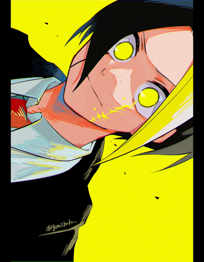 Safebooru - 1boy artist name black hair blonde hair closed mouth ...