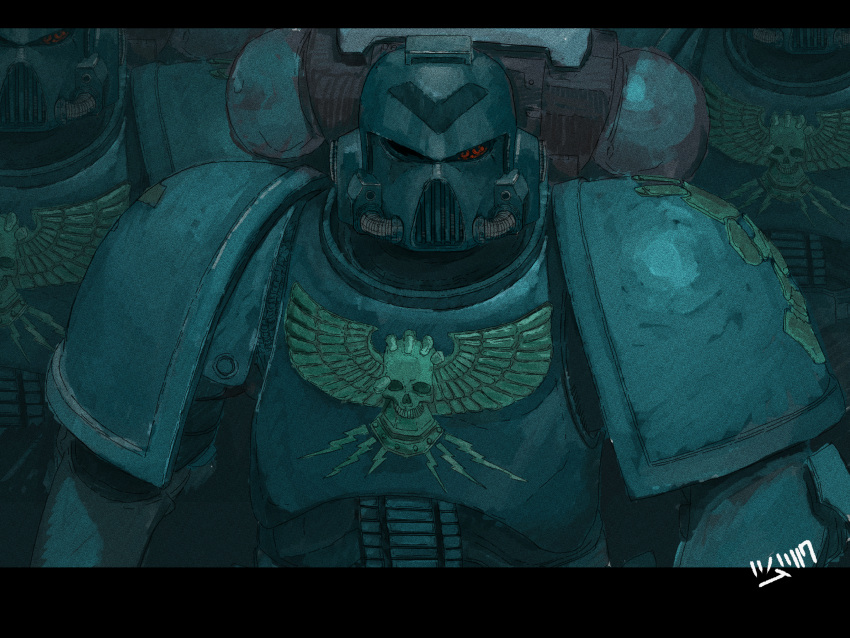 Safebooru - 3boys absurdres adeptus astartes aquila (symbol) armor ...