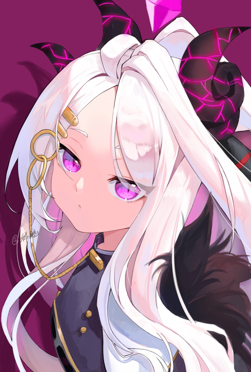 Safebooru - 1girl ahoge black horns blue archive closed mouth commentary request demon girl ...