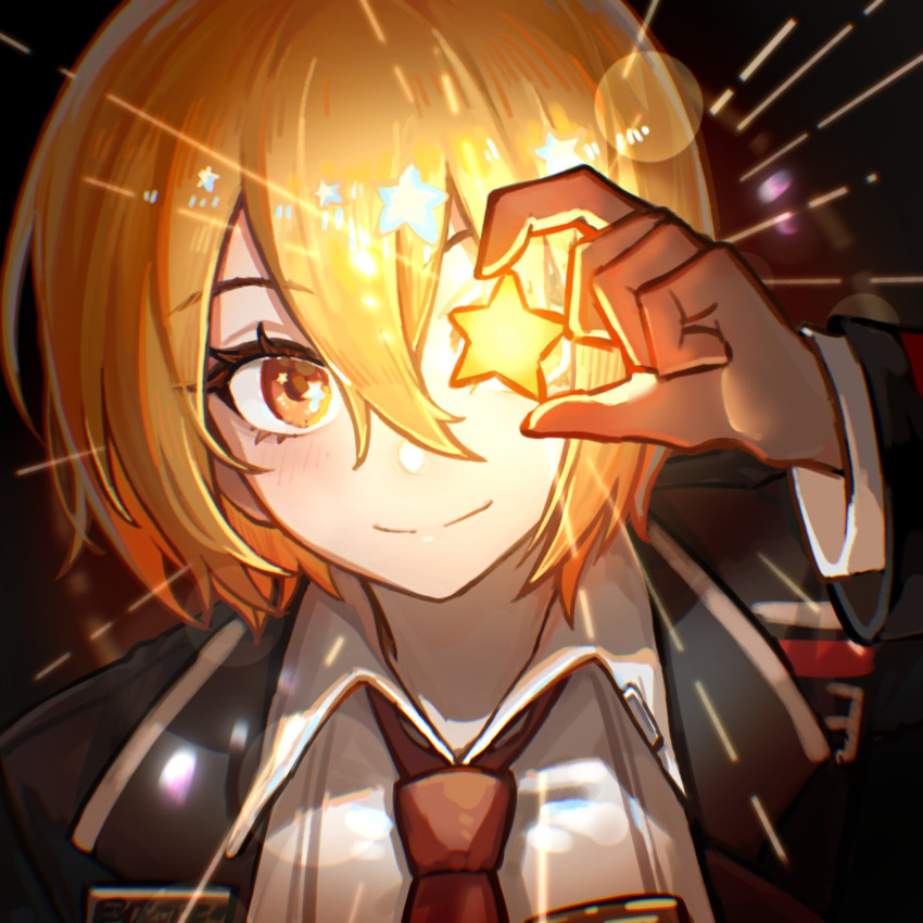 Safebooru - 1girl black coat blonde hair coat collared shirt don ...