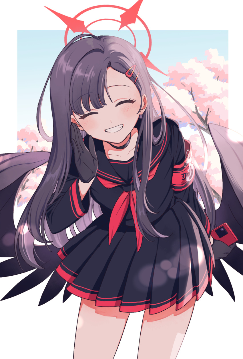 Safebooru - 1girl arm behind back arm up armband asymmetrical bangs black choker black gloves ...