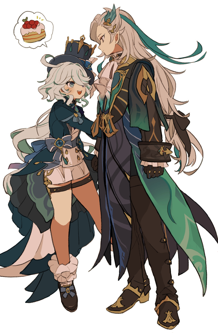 Safebooru - 1boy 1girl absurdres ahoge black footwear black gloves black pants blue eyes blue ...