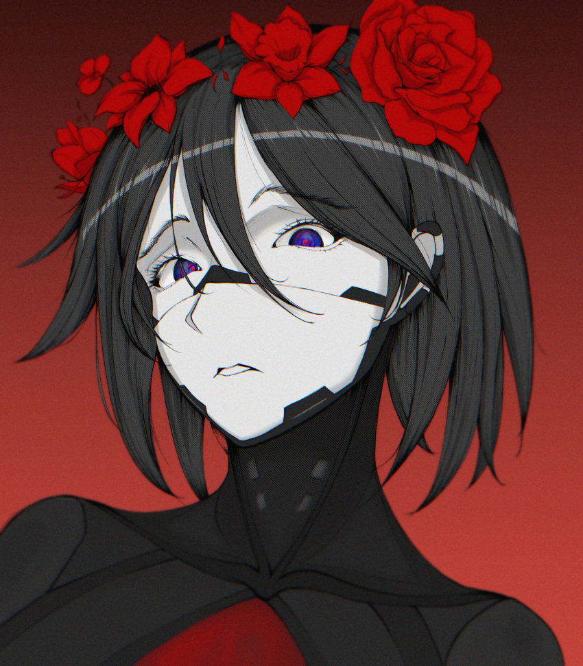 Safebooru - 1girl absurdres android black hair blue eyes elster ...