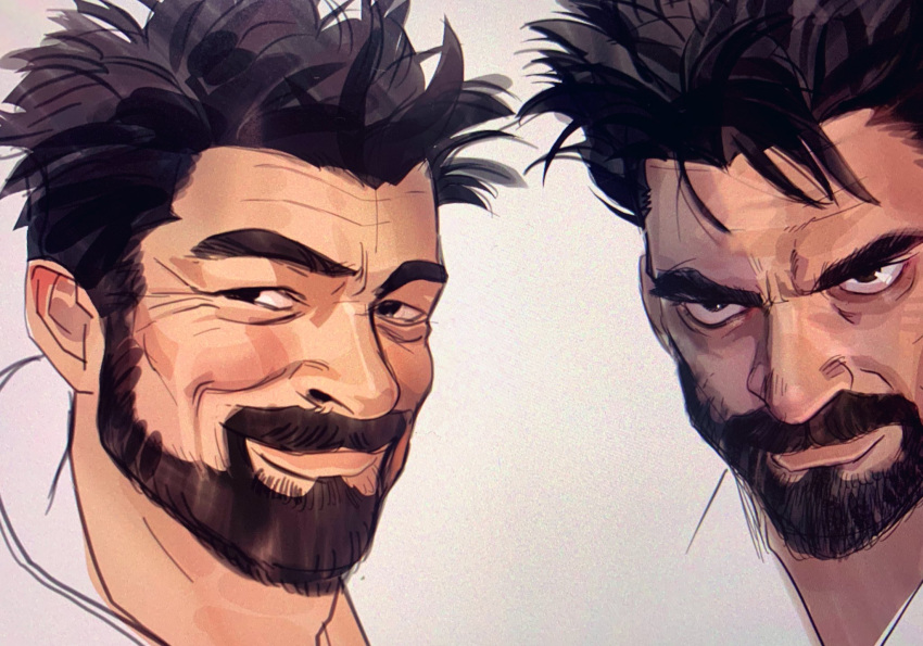 Safebooru - 1boy beard billy butcher brown eyes brown hair commentary ...