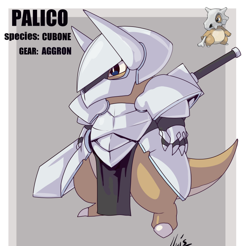 Safebooru - absurdres armor bone breastplate cubone felyne gauntlets ...