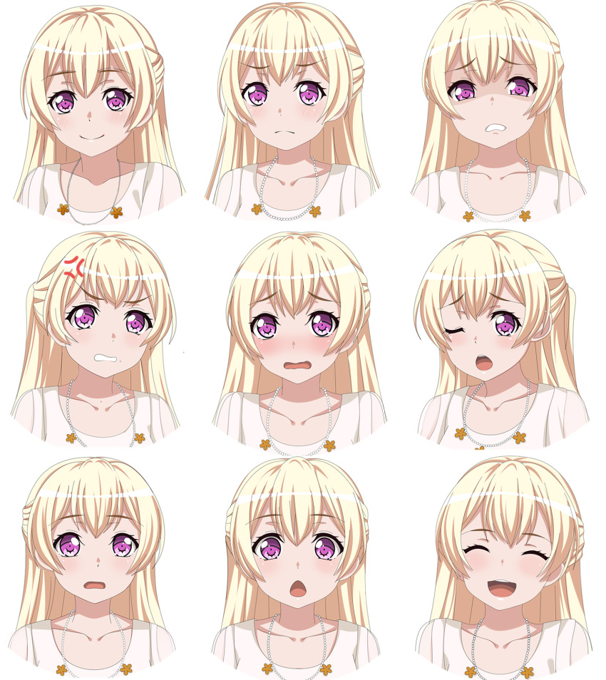 Safebooru - 1girl ^ ^ anger vein angry bang dream! blonde hair blush ...
