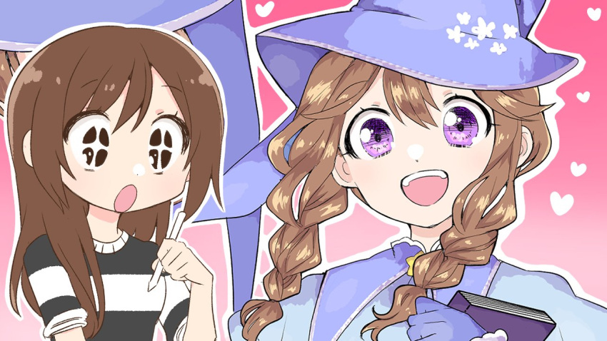 Safebooru - + + blue gloves book braid brown hair emirichu emirichu ...