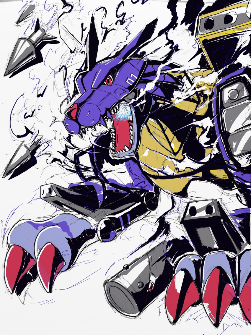 Safebooru - armor blue armor cyborg digimon digimon (creature) highres ...