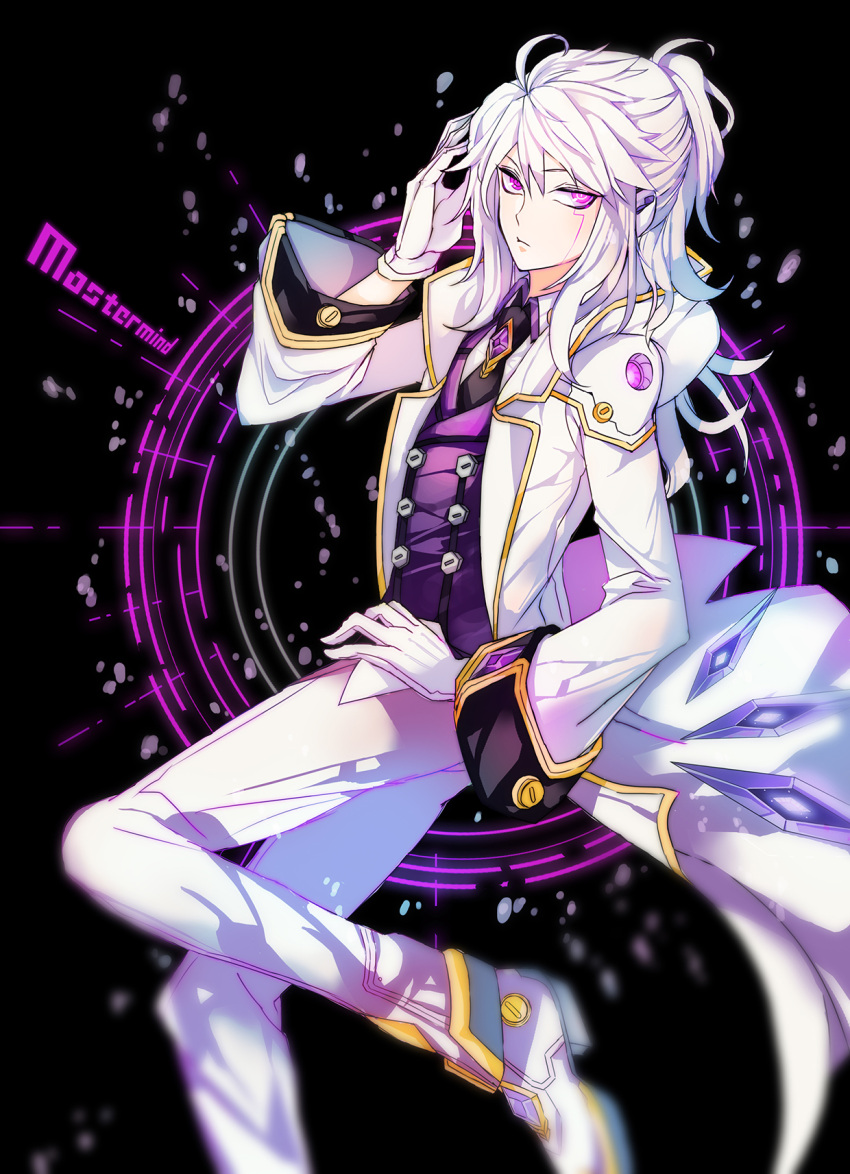 Safebooru - a846300 add (elsword) ahoge black background black necktie ...