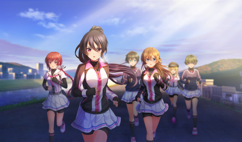 Safebooru - 6+girls arihara tsubasa baseball uniform belt belt buckle belt pouch bike shorts ...