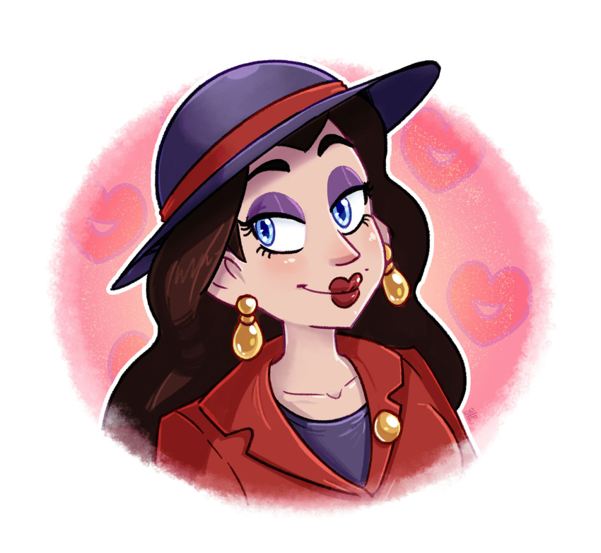 Safebooru - blue eyes earrings eyeshadow francois.l gold earrings ...