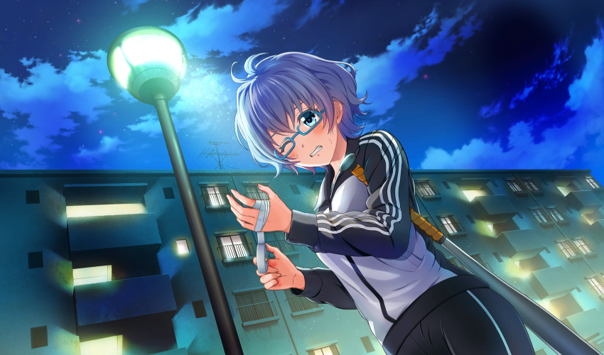 Safebooru - 1girl aqua eyes bandages baseball bat black pants blue ...