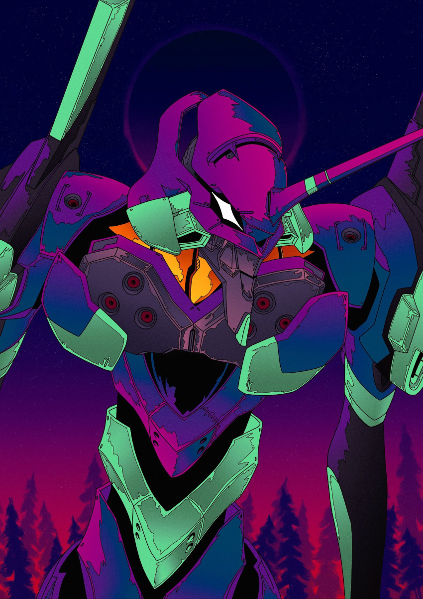 Safebooru - eva 01 evangelion (mecha) highres horns jj rabbid looking ...
