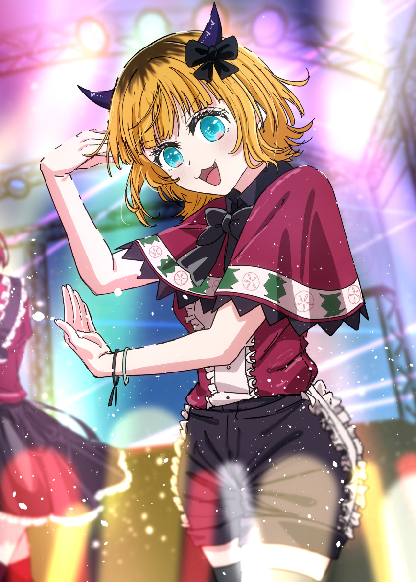 Safebooru - 2girls :3 absurdres anju (artist) arima kana black bow ...