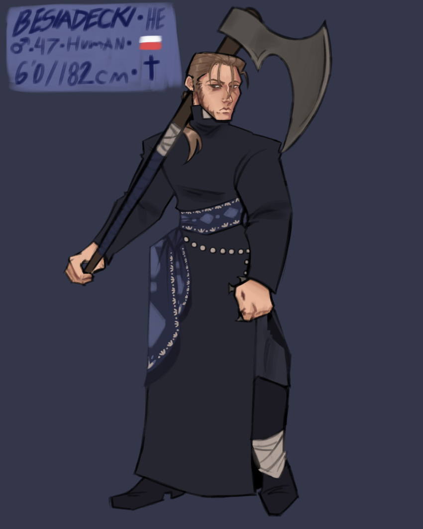 Safebooru - 1boy absurdres axe highres holding holding axe male focus non-web source original ...